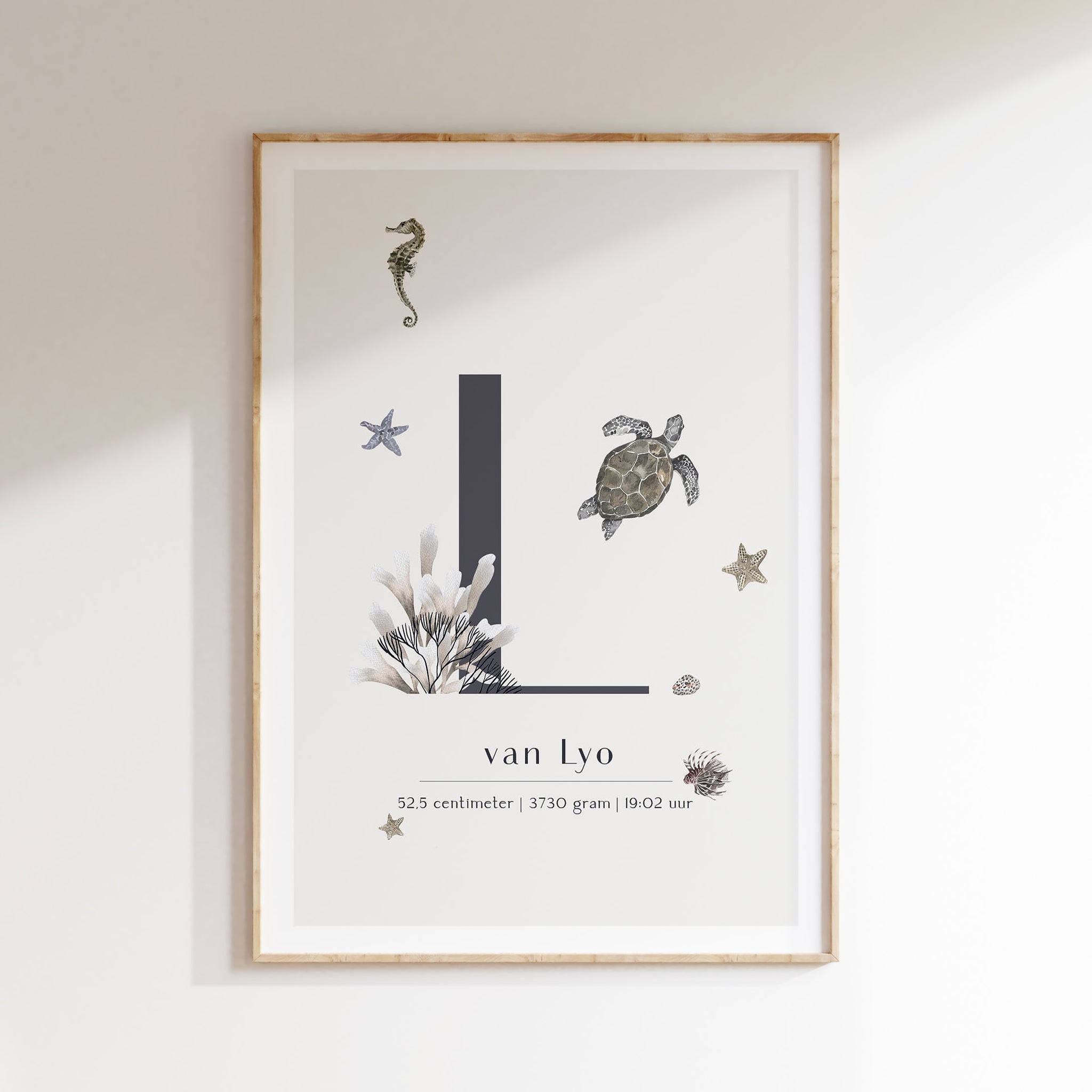 Under the Sea Birth Poster | Personalized Nursery Poster